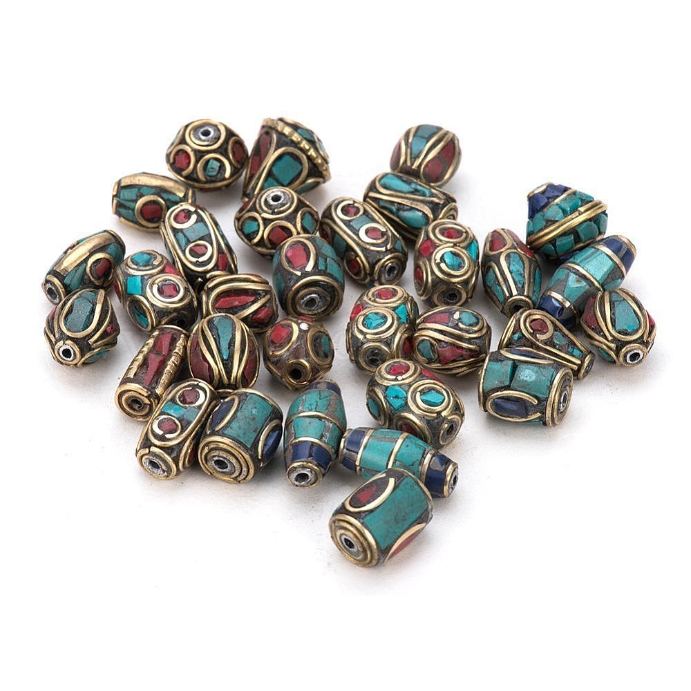 Wholesale 50PCS Mixed Antique Golden Handmade Tibetan Style Beads ...