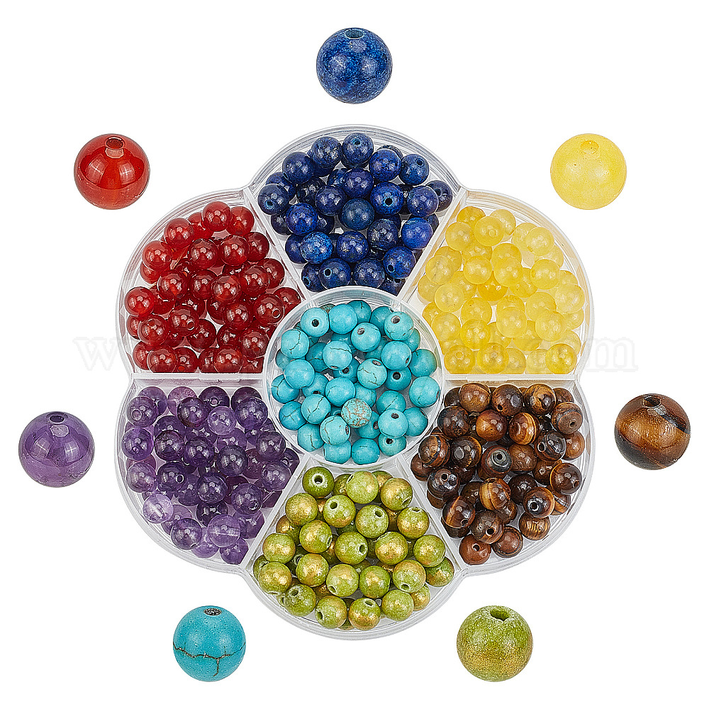 Wholesale 280Pcs 7 Colors Natural Mixed Gemstone Beads - Pandahall.com