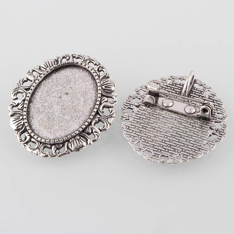 Wholesale Vintage Alloy Brooch Cabochon Bezel Settings - Pandahall.com