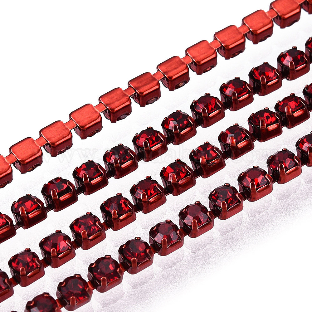 Wholesale Electrophoresis Iron Rhinestone Strass Chains - Pandahall.com