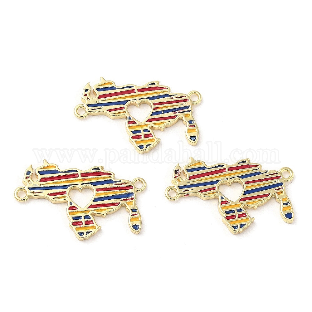 Wholesale Rack Plating Brass Enamel Connector Charms - Pandahall.com