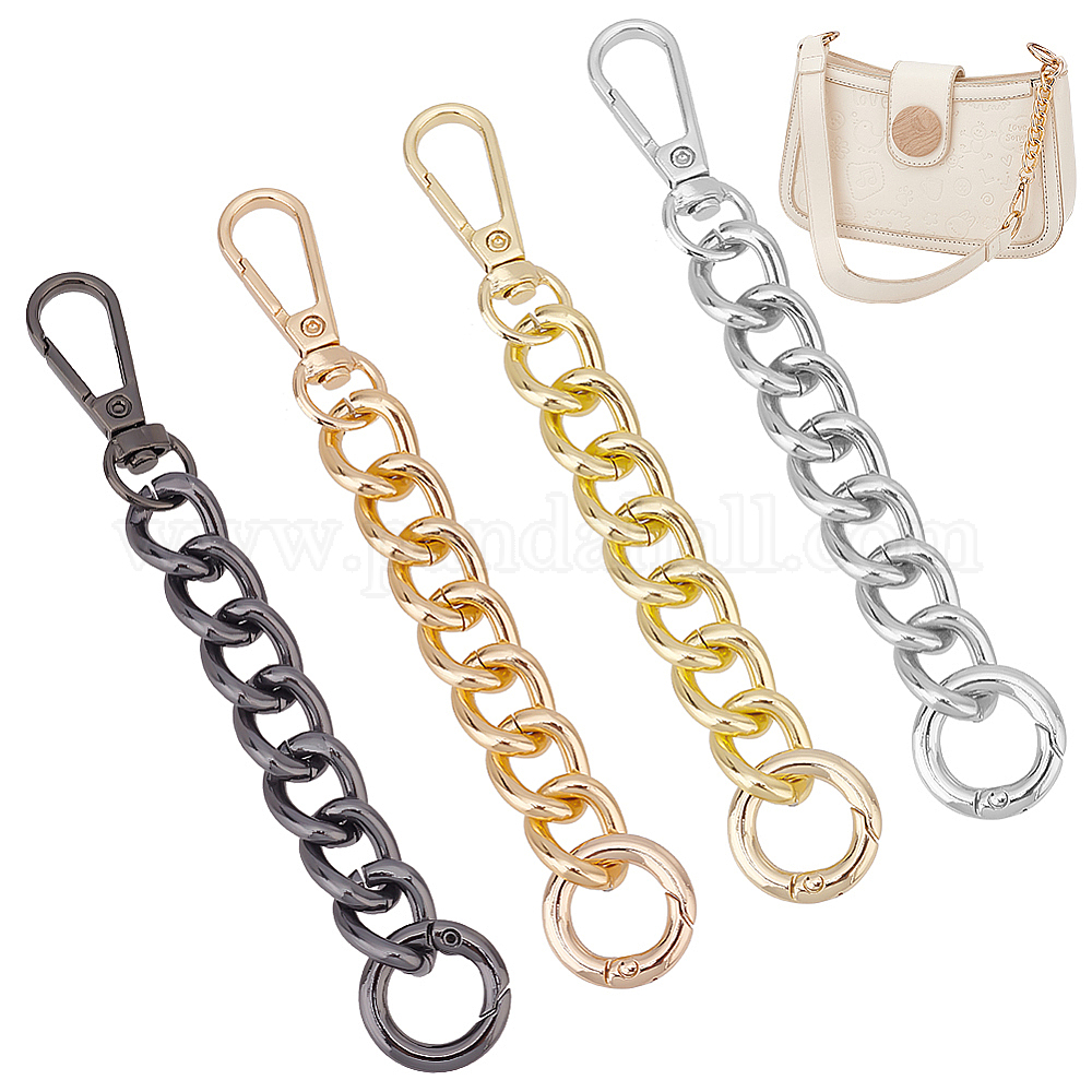 Wholesale 4Pcs 4 Colors Alloy Curb Chain Purse Strap Extenders ...