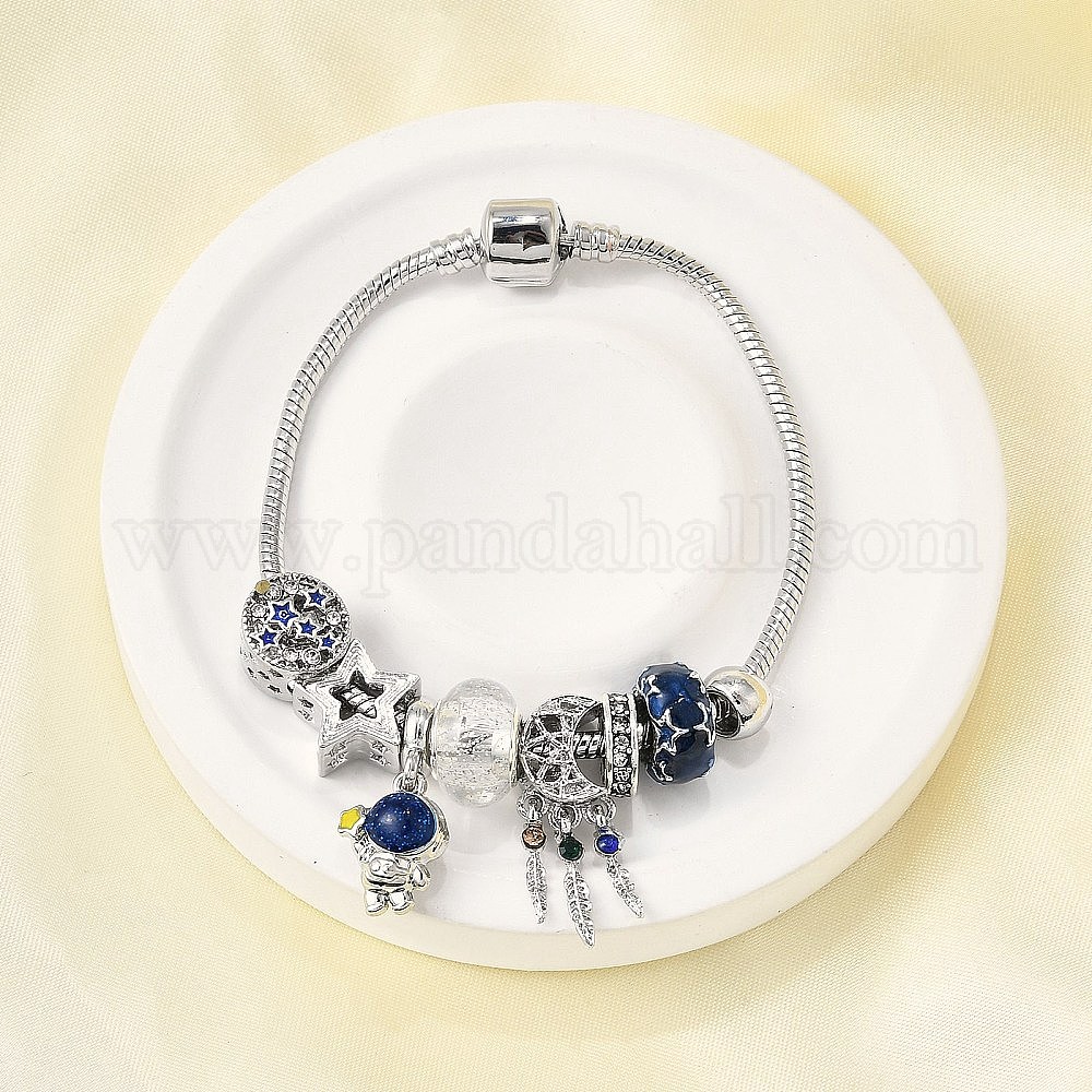 Wholesale Alloy Enamel European Beads Charm Bracelets - Pandahall.com