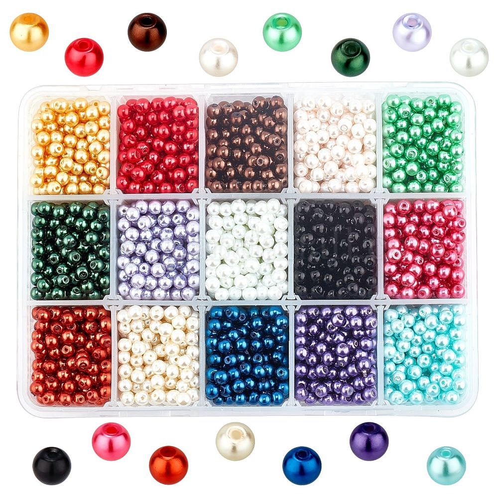 Wholesale 15 Color Glass Pearl Beads - Pandahall.com