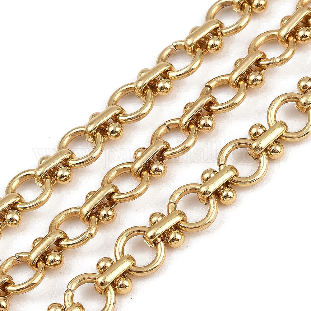 Wholesale 304 Stainless Steel Ring with Round Link Chains - Pandahall.com