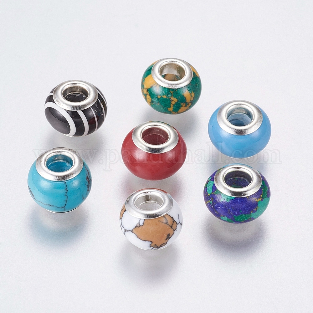 Wholesale Synthetic Turquoise European Beads - Pandahall.com