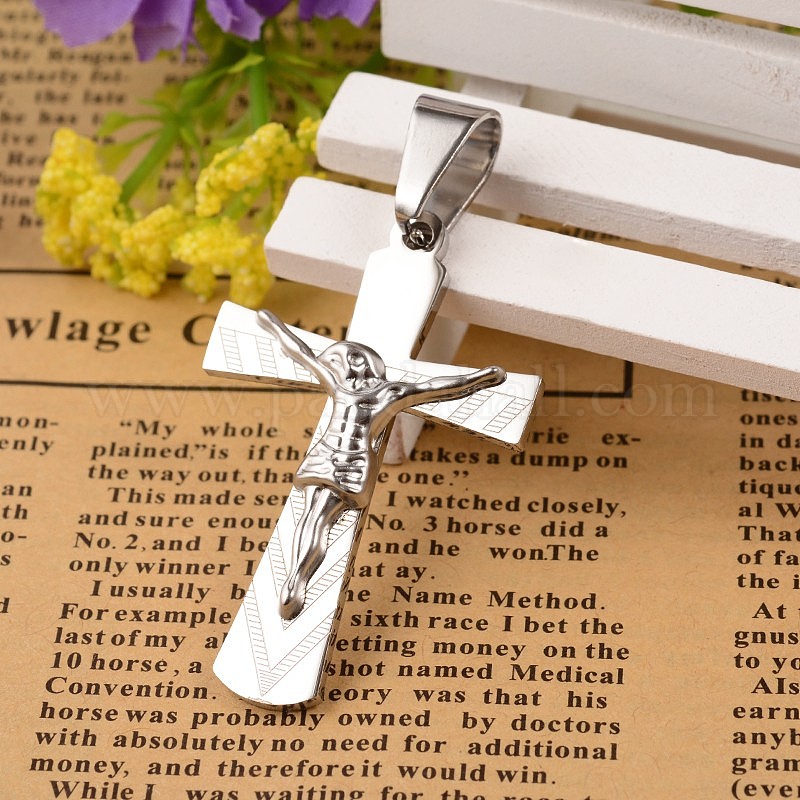 Wholesale Non-Tarnish 304 Stainless Steel Crucifix Cross Pendants ...