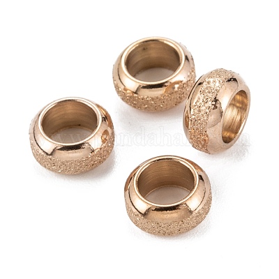 Wholesale Ion Plating(IP) Frosted 201 Stainless Steel European Beads ...