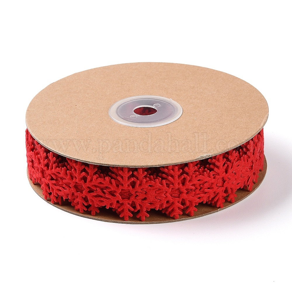 Wholesale Christmas Snowflake Felt Lace Trim - Pandahall.com