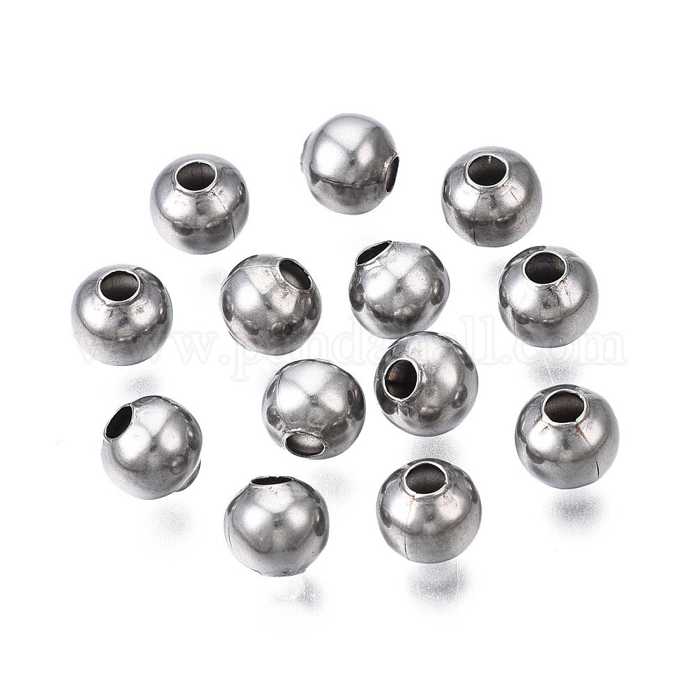 Wholesale Round 304 Stainless Steel Beads - Pandahall.com