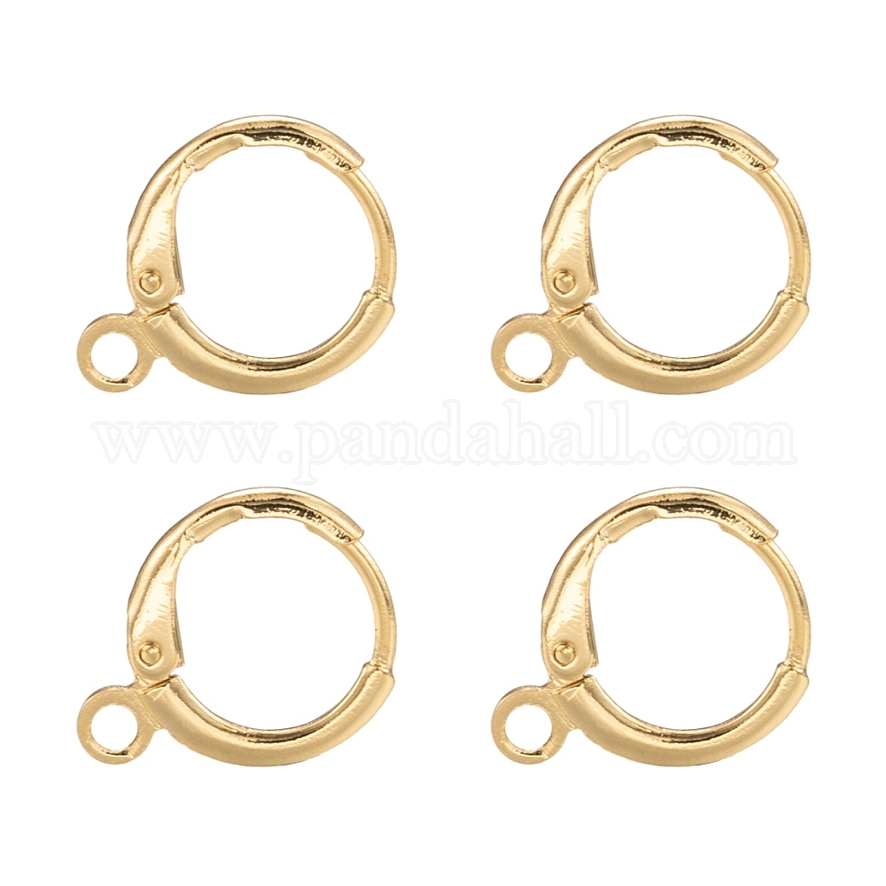 Wholesale Brass Huggie Hoop Earring Findings - Pandahall.com