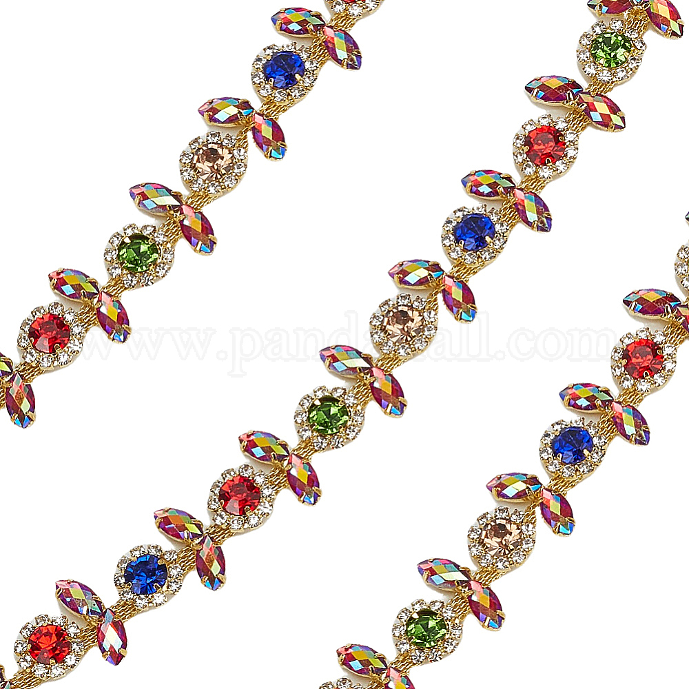 Wholesale 1Yard Iron Glass Rhinestone Chains - Pandahall.com
