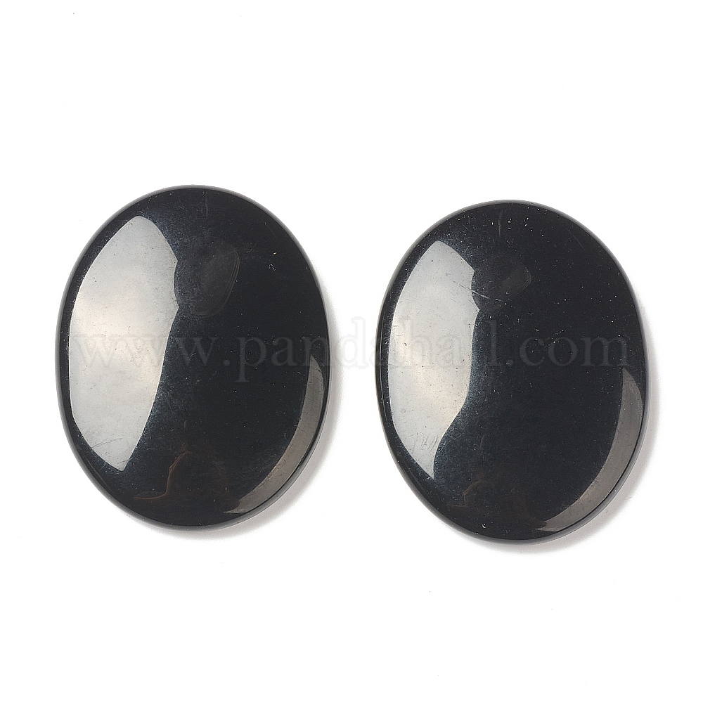 Wholesale Natural Obsidian Worry Stone for Anxiety Therapy - Pandahall.com