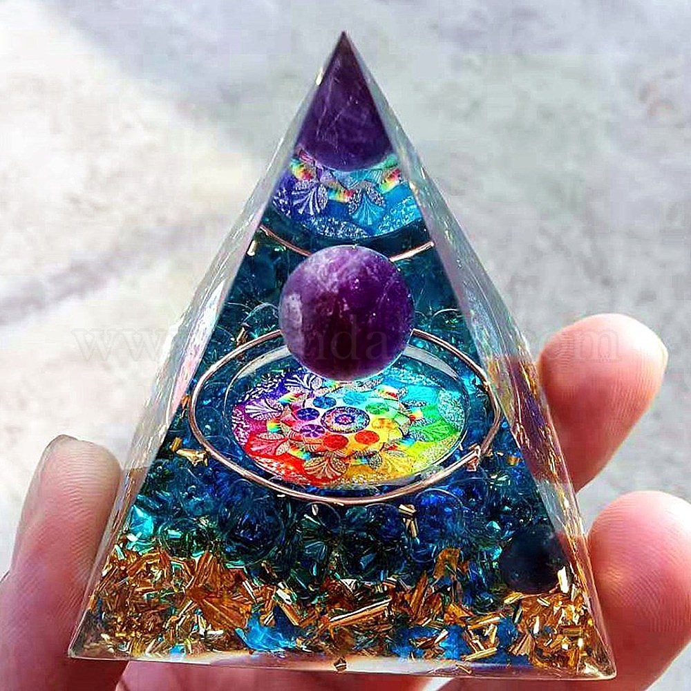 Wholesale Orgonite Pyramid Resin Display Decorations - Pandahall.com