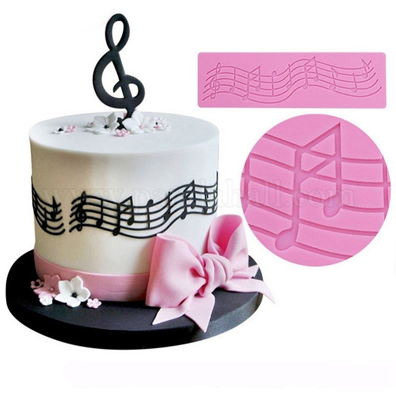 Wholesale Music Note Cake Side Decoration DIY Silicone Molds ...