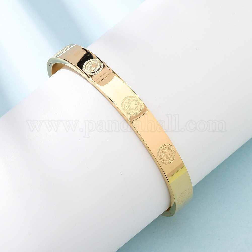 Wholesale 304 Stainless Steel Hinged Bangles for Women - Pandahall.com