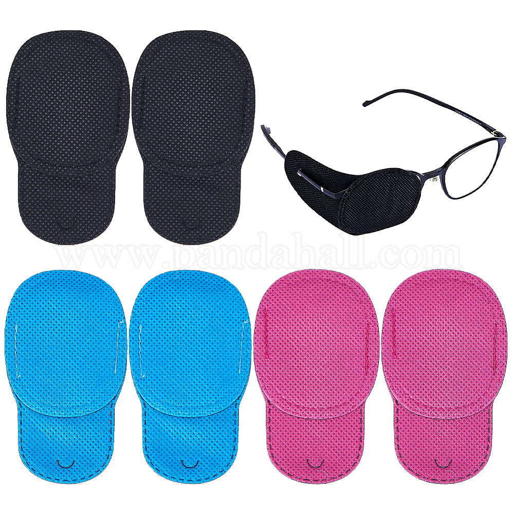 Wholesale 18Pcs 3 Colors Glasses Eye Patch - Pandahall.com