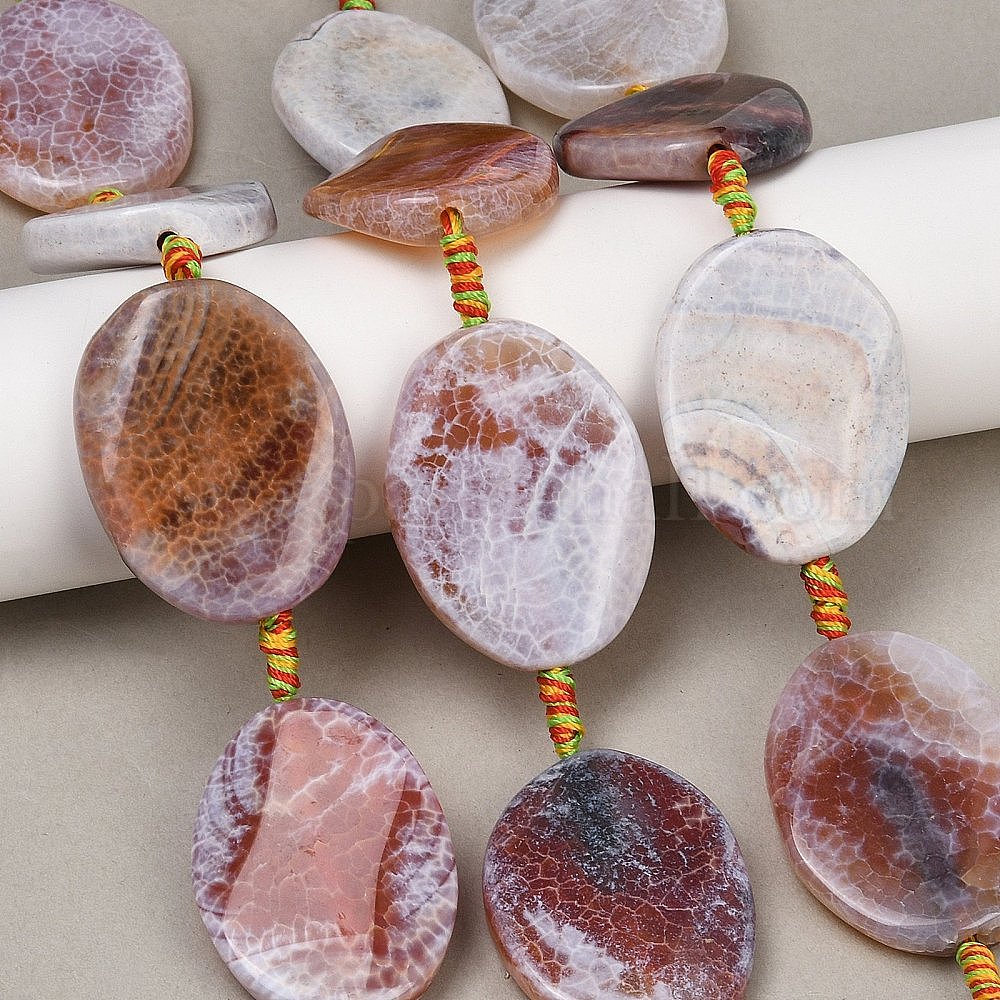 Wholesale Natural Fire Crackle Agate Beads Strands - Pandahall.com