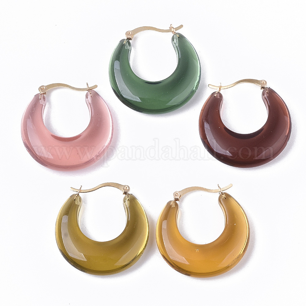 Wholesale Transparent Acrylic Hoop Earrings - Pandahall.com