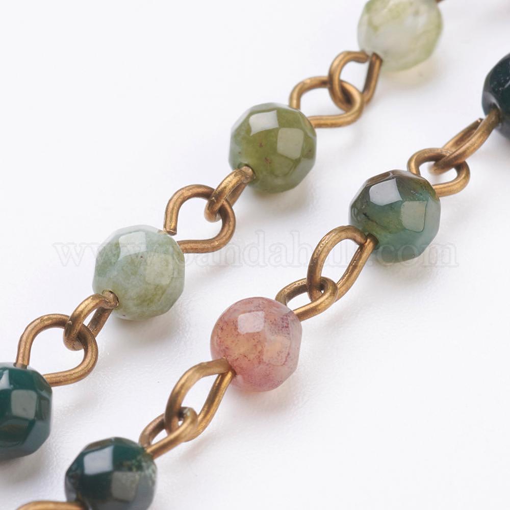 Wholesale Handmade Indian Agate Beaded Chains - Pandahall.com