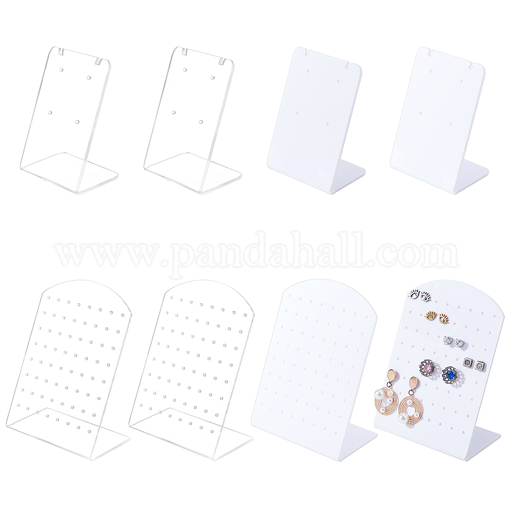 Wholesale 8Pcs 4 Style Acrylic Earring Stands Displays - Pandahall.com