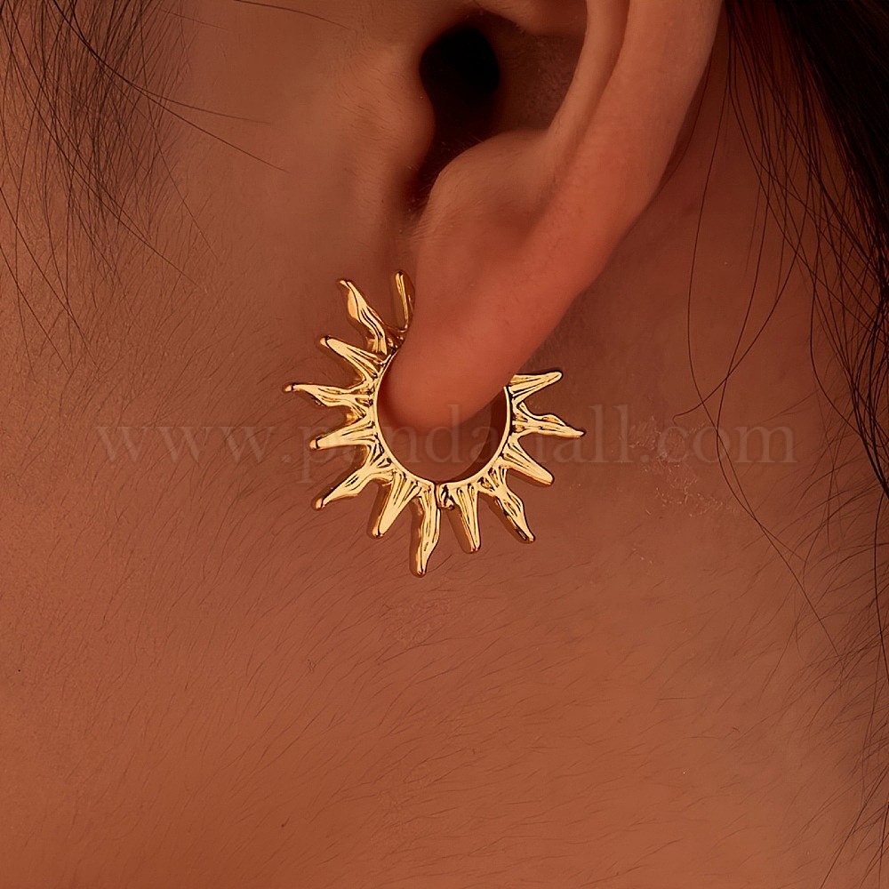 Wholesale Brass Hoop Earrings - Pandahall.com