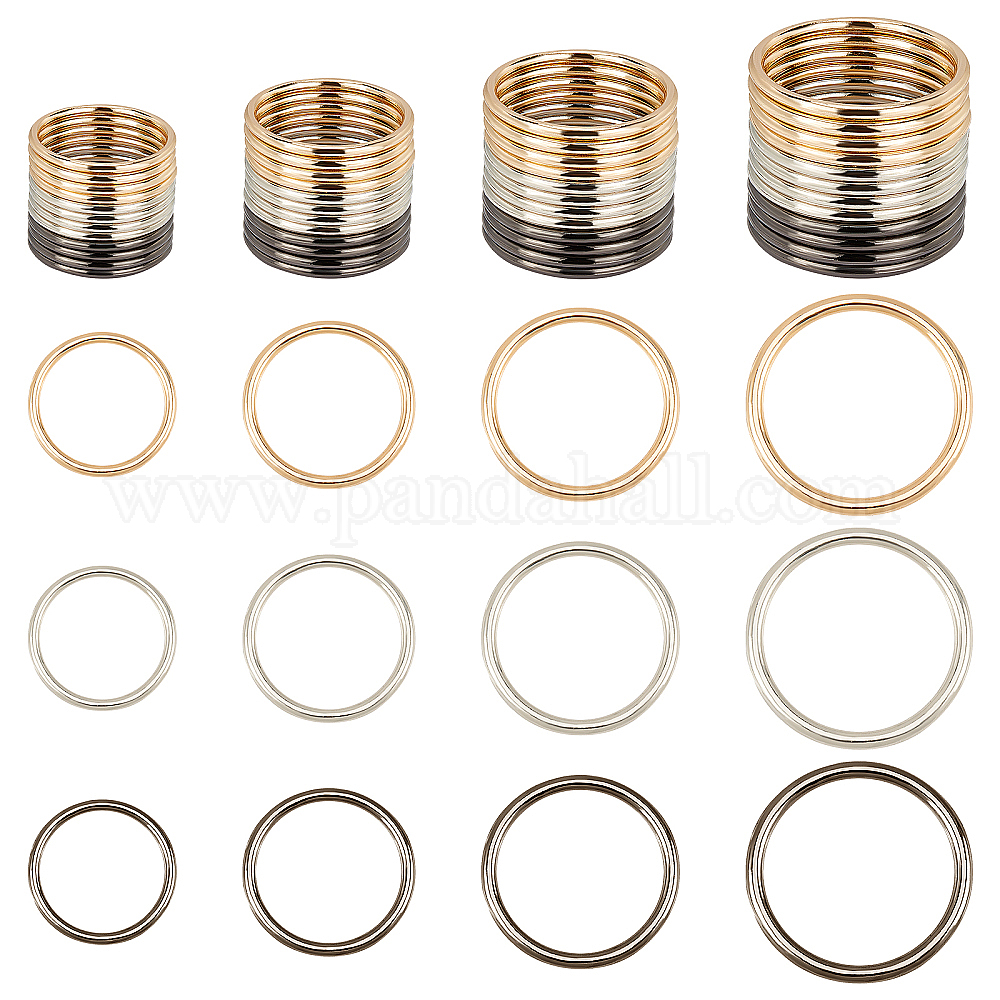 Wholesale 48Pcs 12 Style Zinc Alloy Linking Rings - Pandahall.com