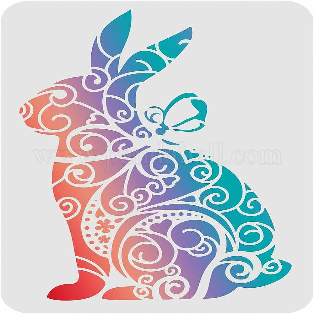 Wholesale FINGERINSPIRE Easter Bunny Drawing Painting Stencils ...