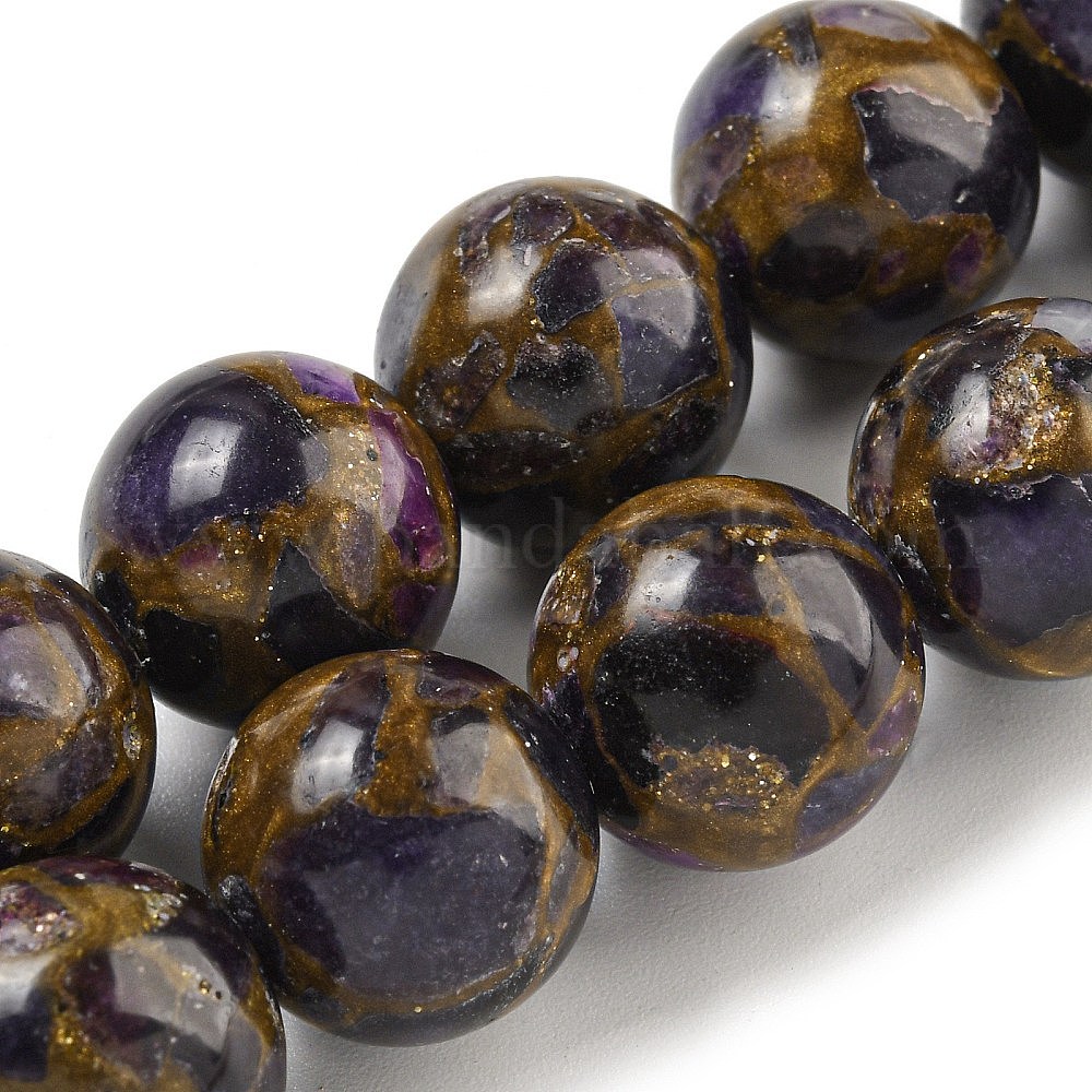 Wholesale Synthetic Gold Clinquant Stone Beads Strands - Pandahall.com