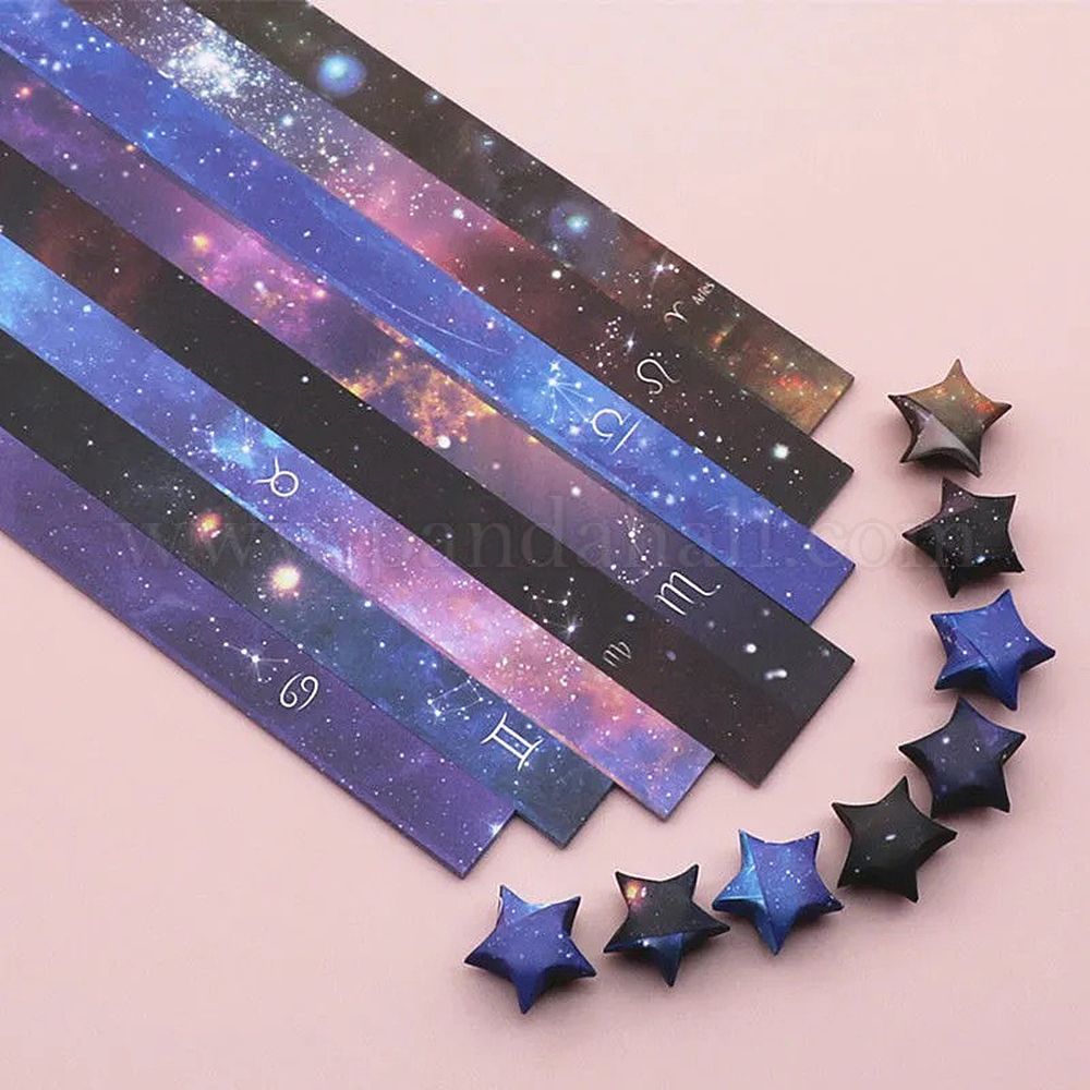 Wholesale 8 Styles Lucky Star Origami Paper - Pandahall.com
