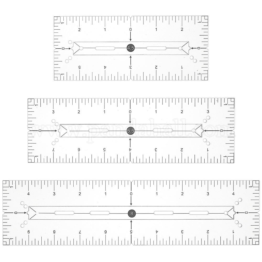 Wholesale 3Pcs 3 Style Acrylic Quilting Template - Pandahall.com