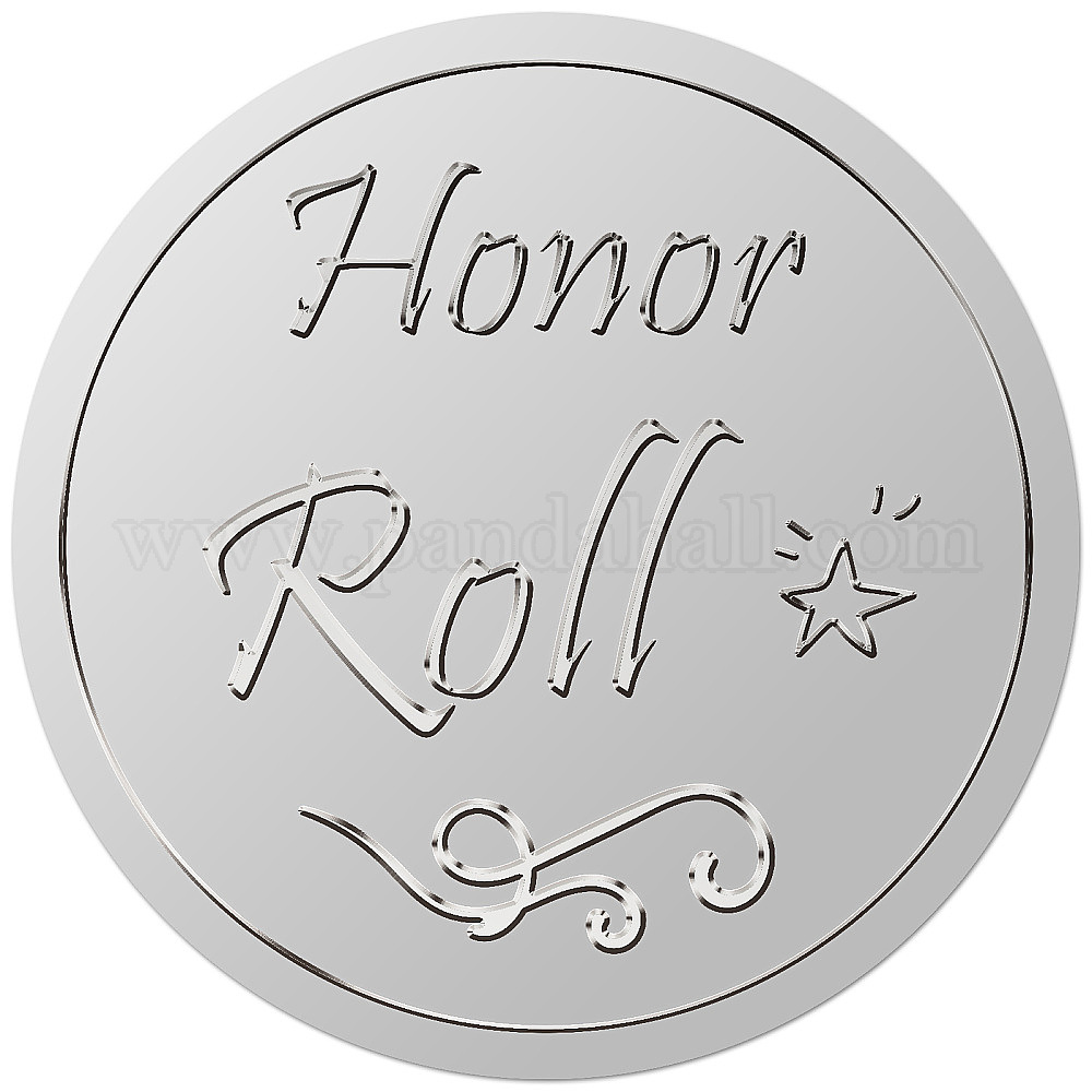 Wholesale Round Silver Foil Embossed Picture Stickers - Pandahall.com