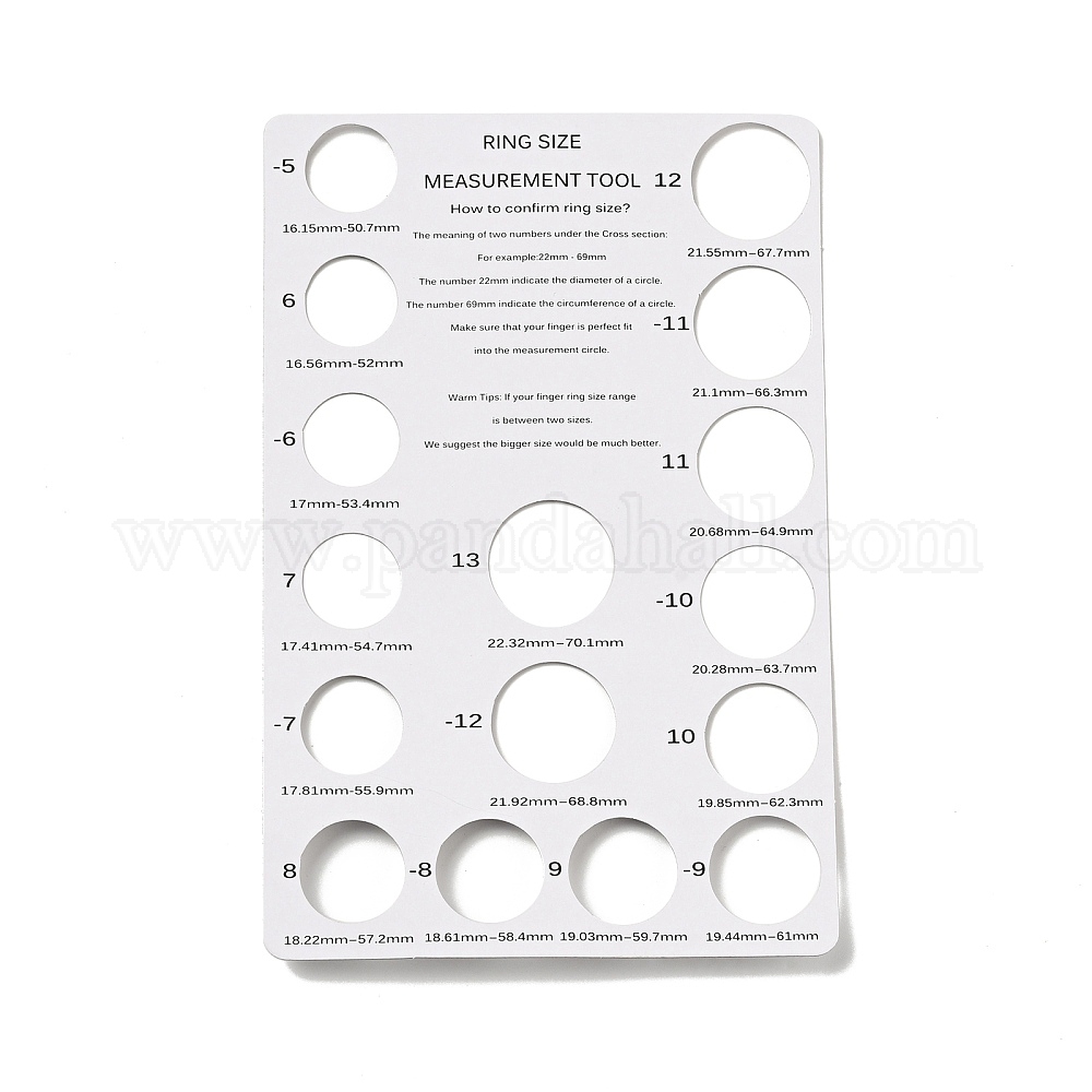 Wholesale Paper Finger Ring Measuring Cards - Pandahall.com