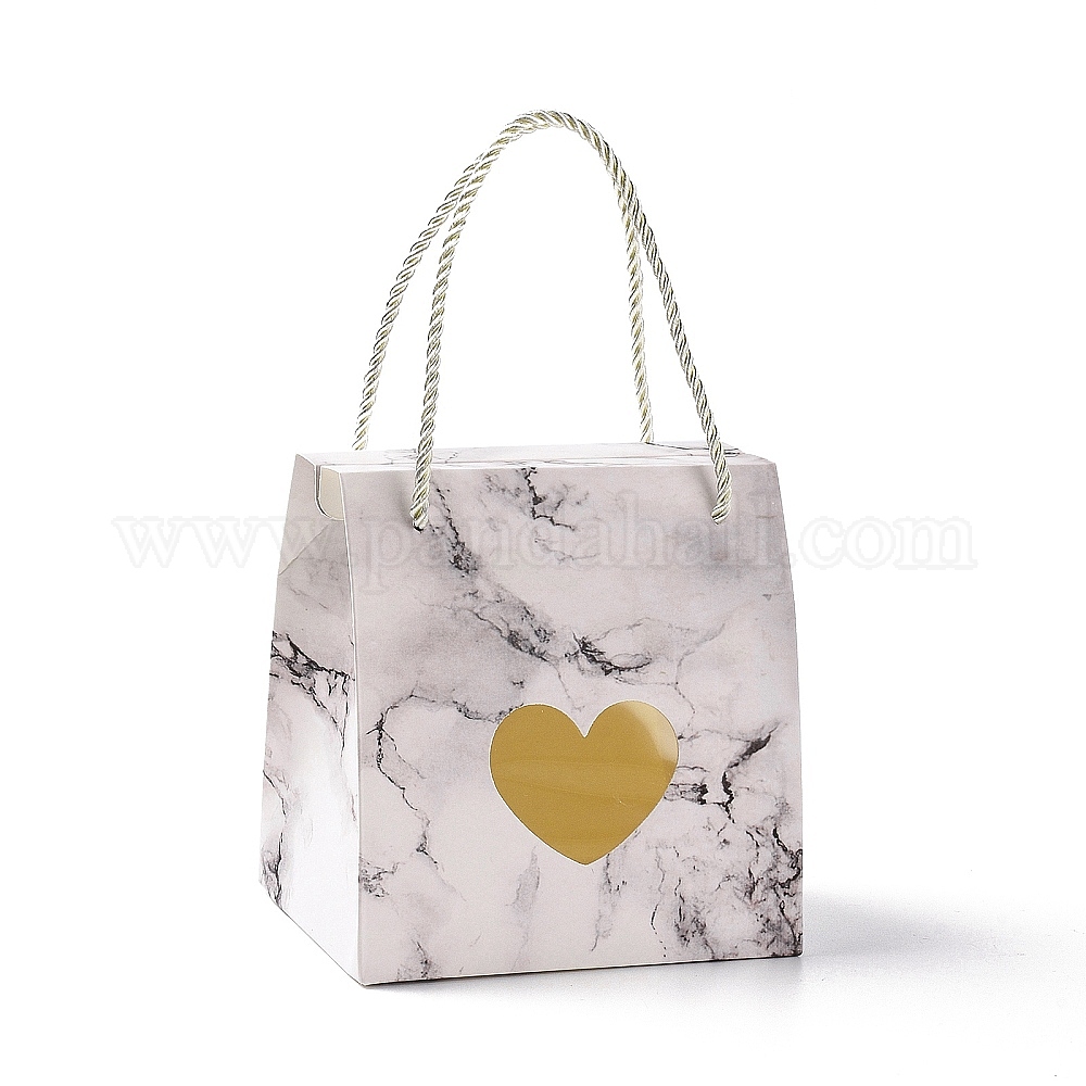 Wholesale Rectangle Paper Gift Boxes with Handle Rope - Pandahall.com