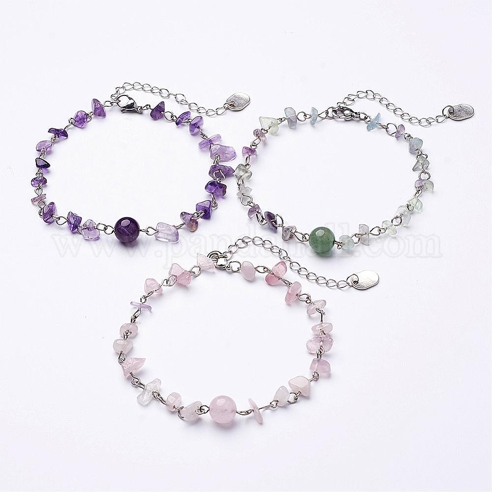 Wholesale Natural Gemstone Chip Anklets - Pandahall.com