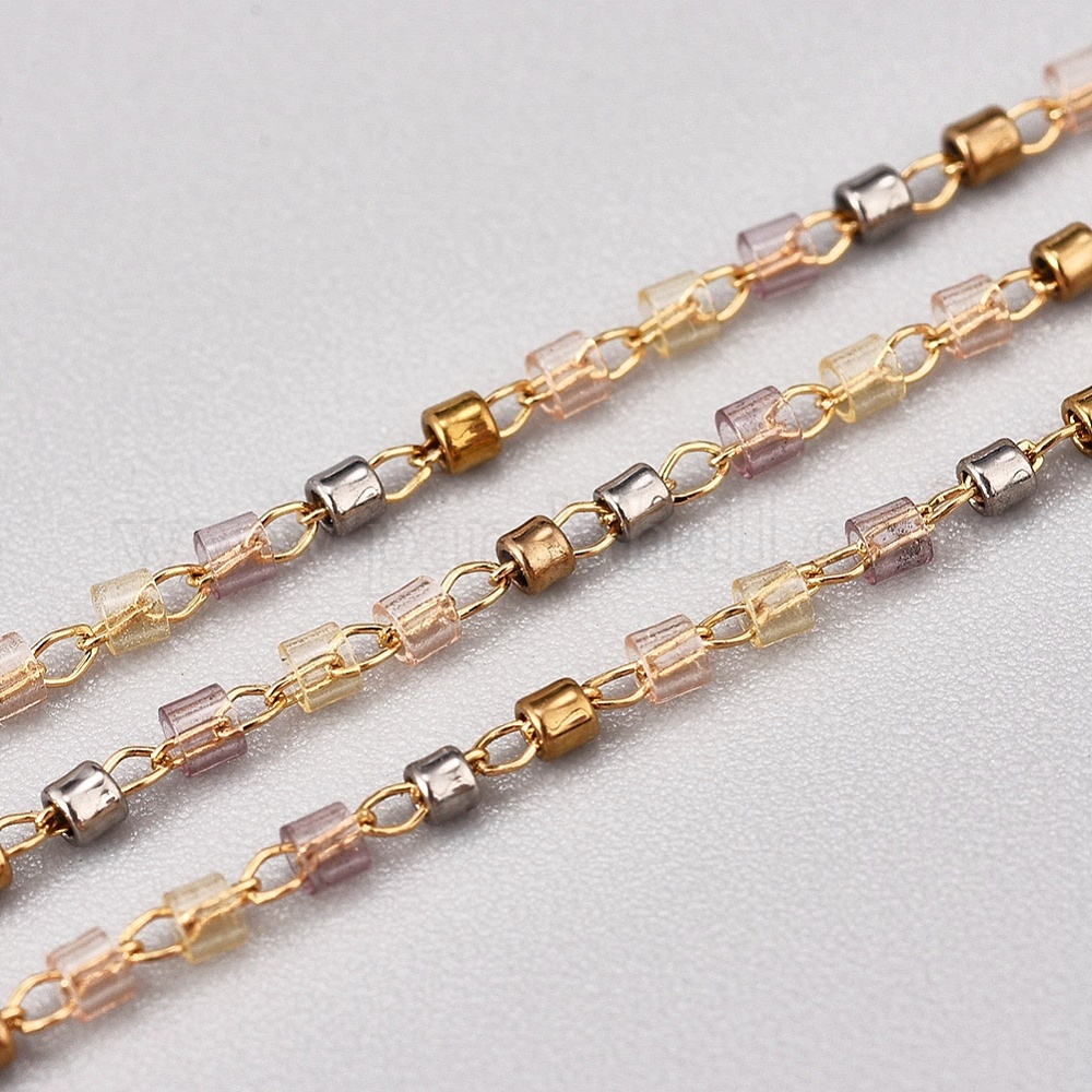 Wholesale Handmade Glass Seed Beaded Chains - Pandahall.com