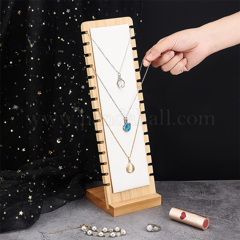 Wholesale Detachable Wood Slant Back Necklace Display Stands ...