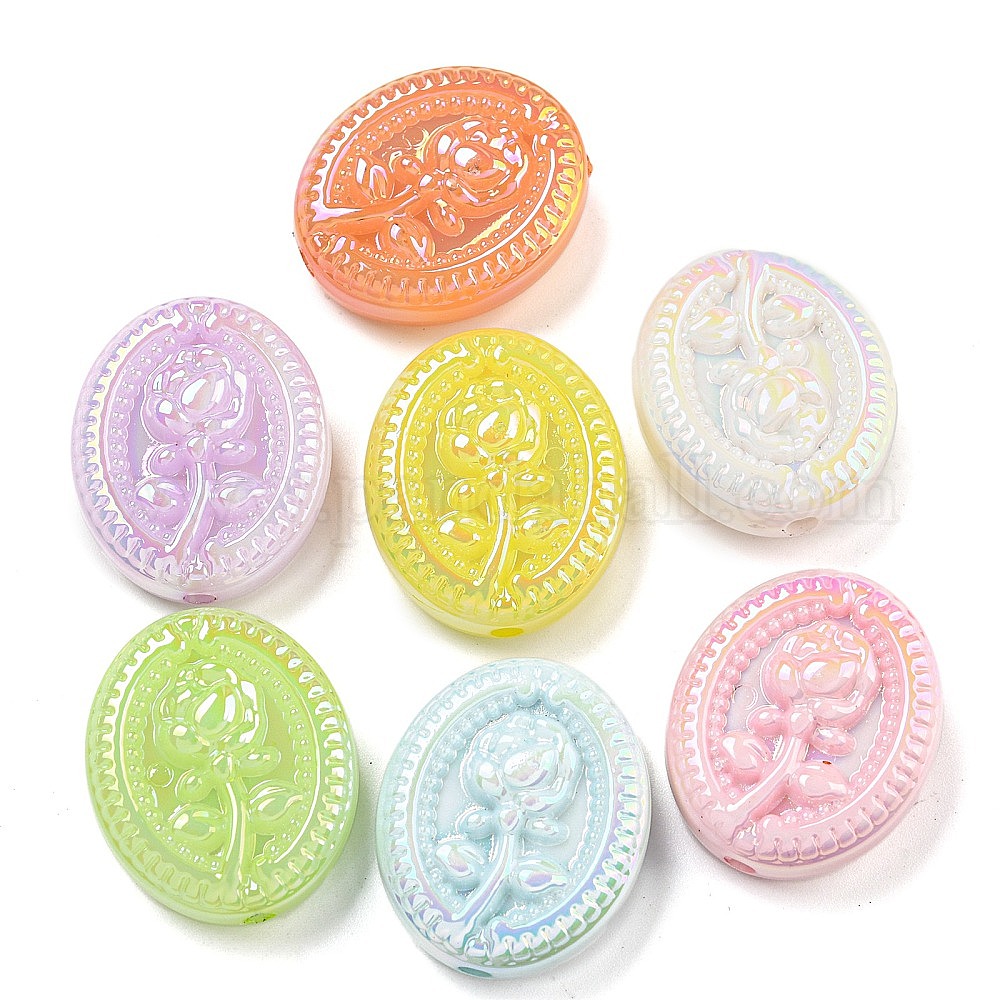 Wholesale UV Plating Iridescent Acrylic Beads - Pandahall.com