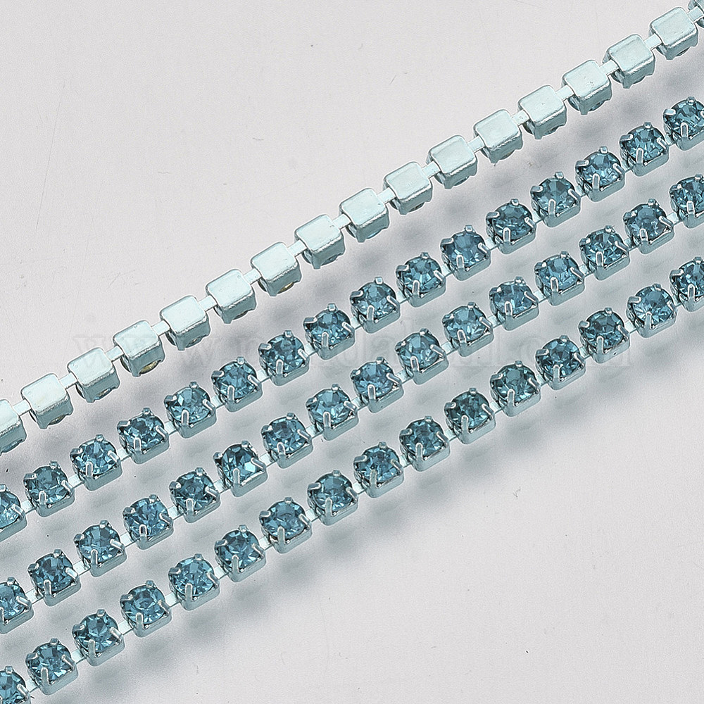 Wholesale Electrophoresis Iron Rhinestone Strass Chains - Pandahall.com
