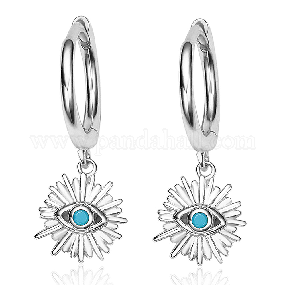 Wholesale Sterling Silver Evil Eye Ear Cuffs Earrings - Pandahall.com