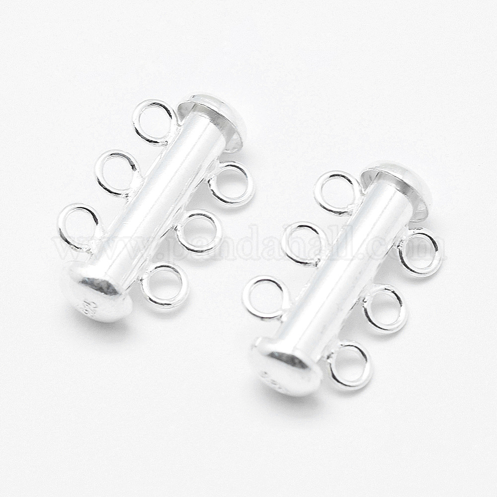 Wholesale Sterling Silver Slide Lock Clasps - Pandahall.com