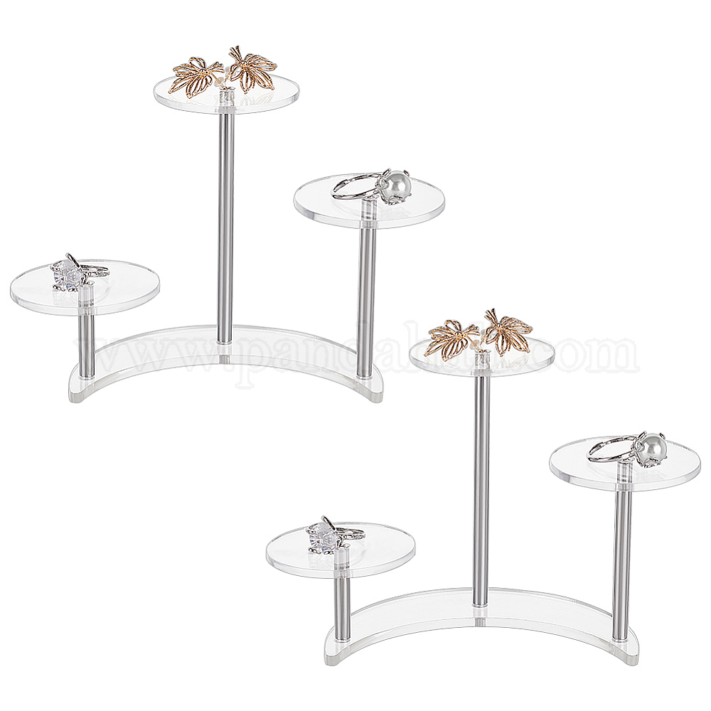 Wholesale 3-Tier Transparent Round Acrylic Products Display Riser ...
